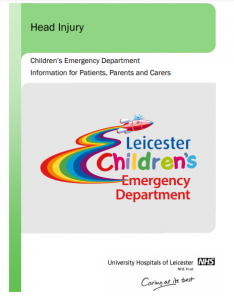 Head injury advice leaflet - Leicestershire | Health for Under5s